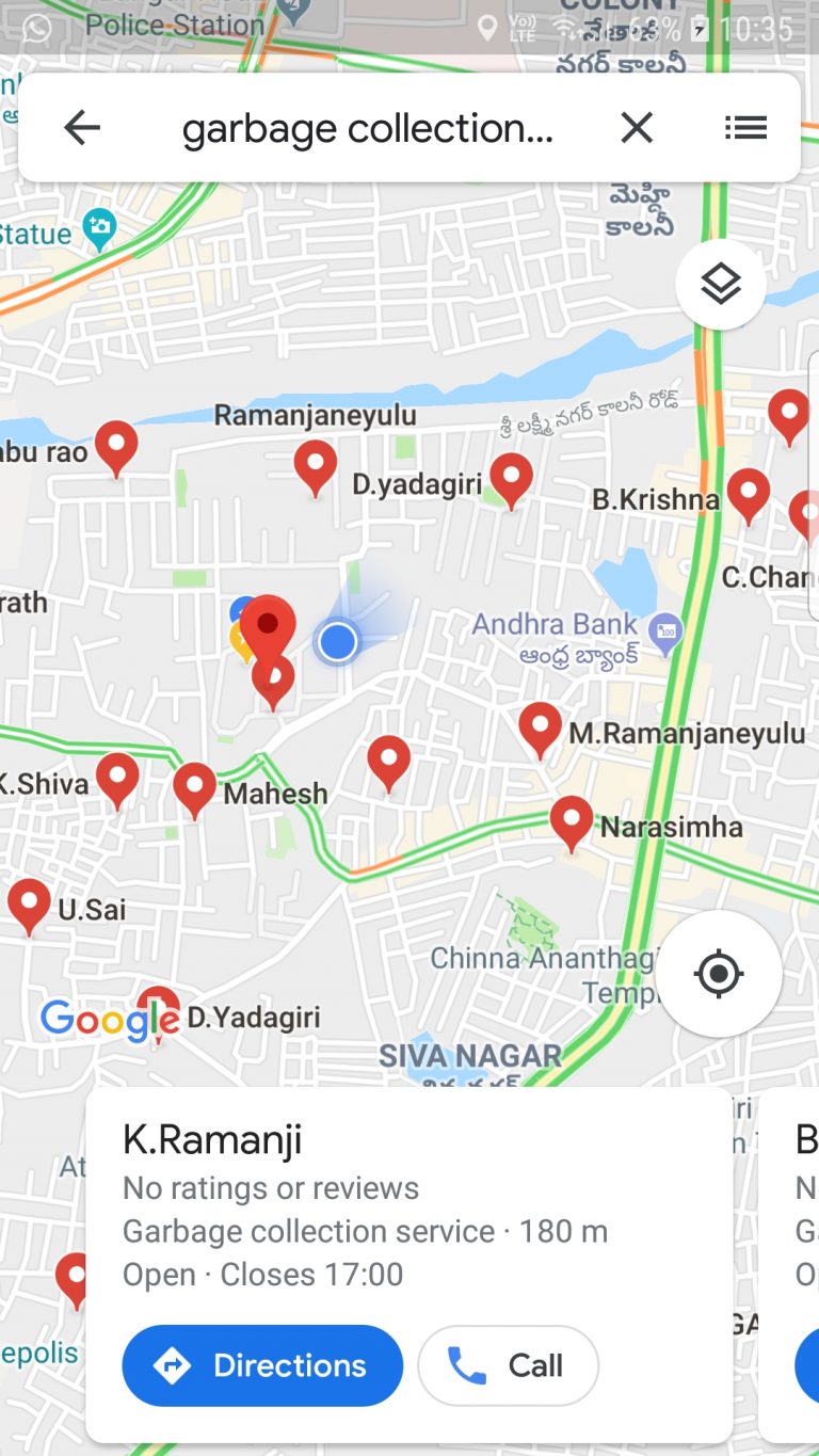 Find GHMC Garbage Collectors On Google Maps In ClickAway | Attapur